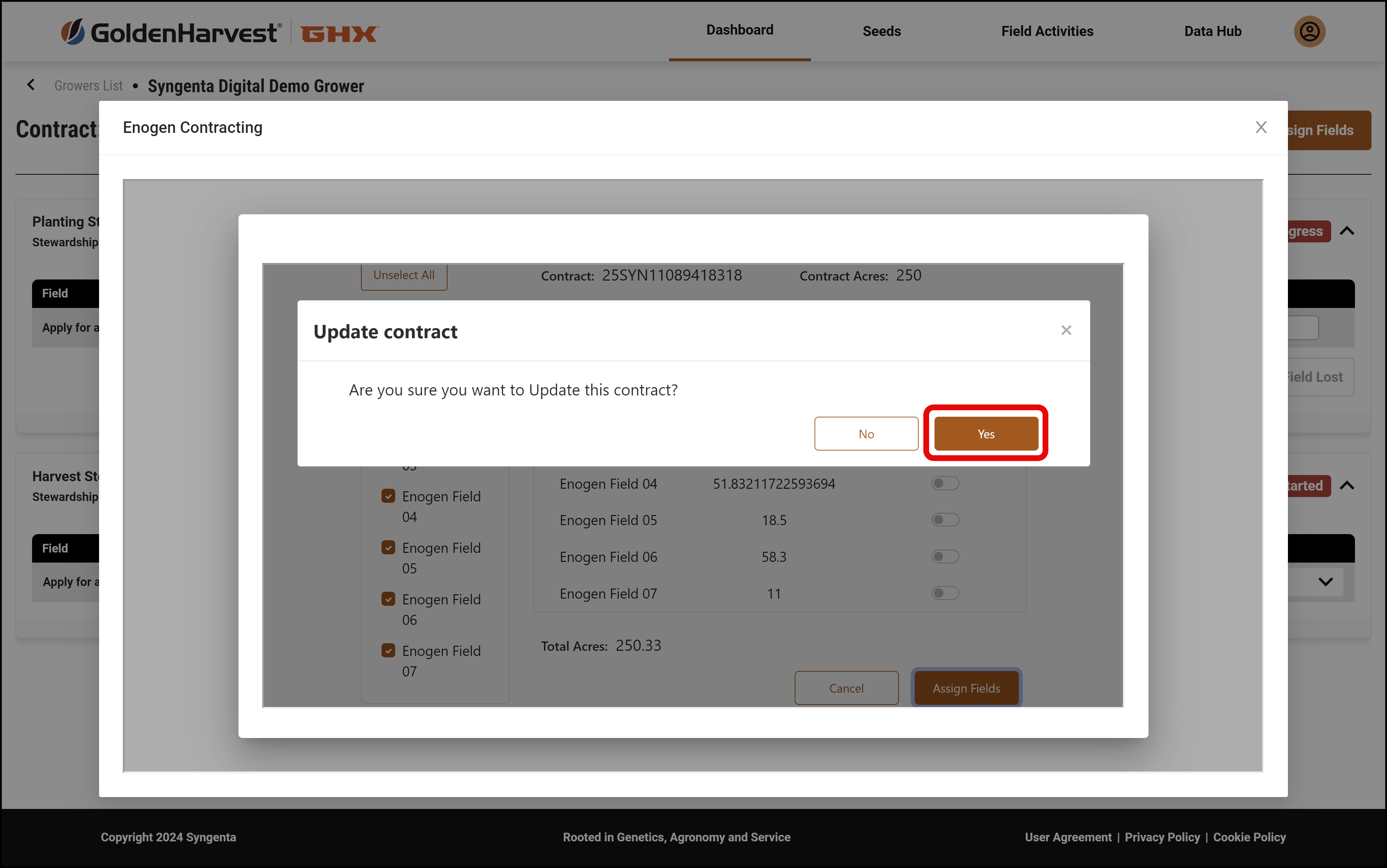 Assigning Fields to an Enogen Contract – GHX