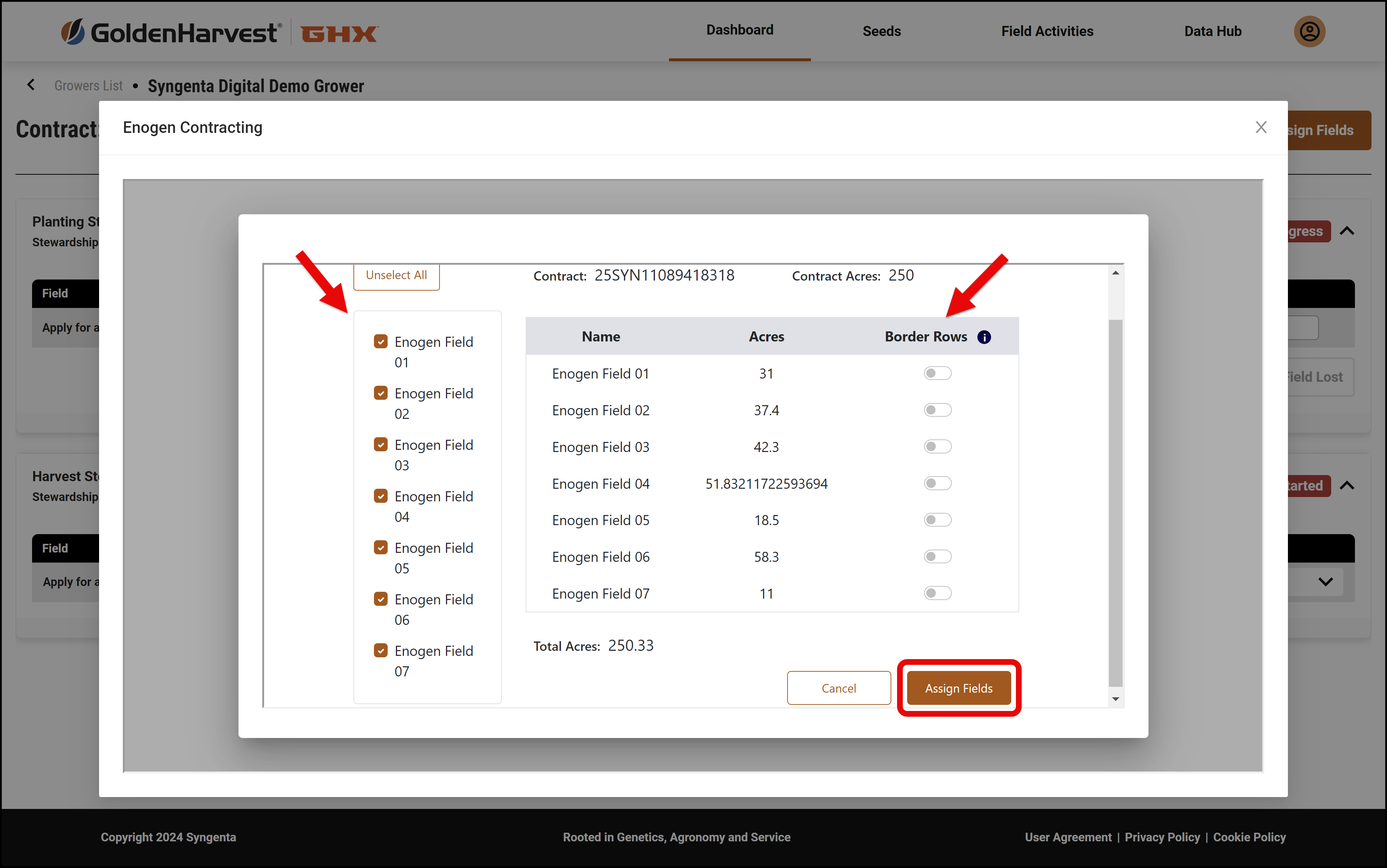 Assigning Fields to an Enogen Contract – GHX